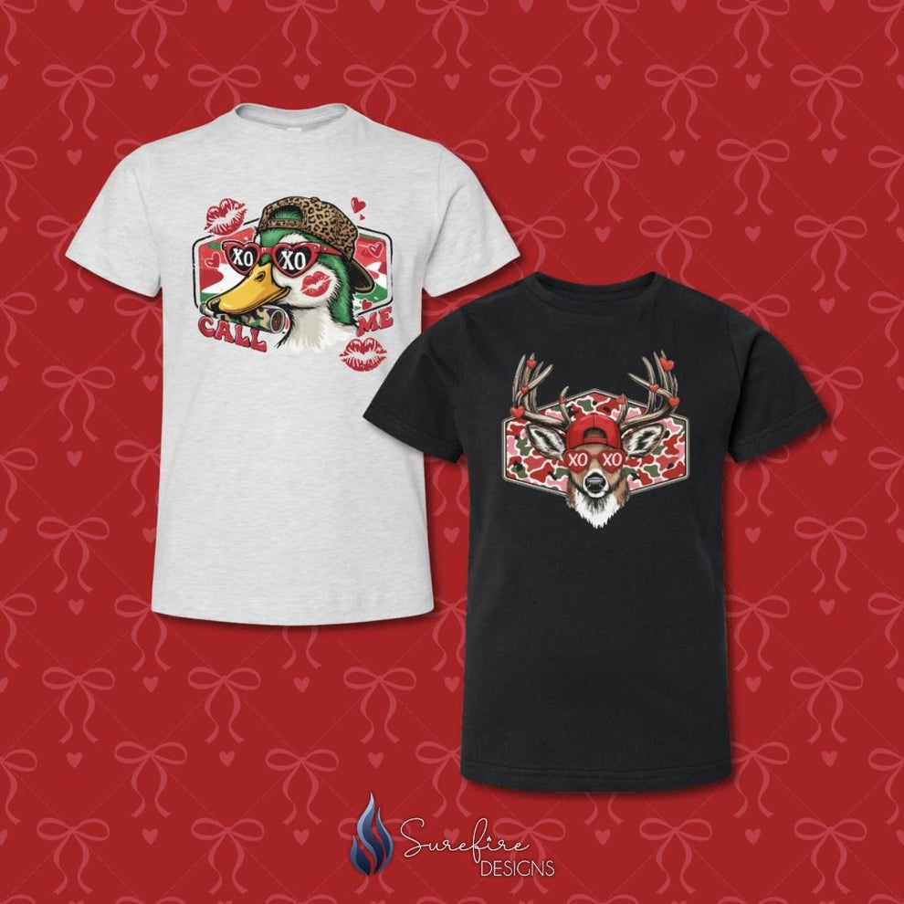 Valentine's Duck/Deer Hunting for Love Shirt – Surefire Designs LLC